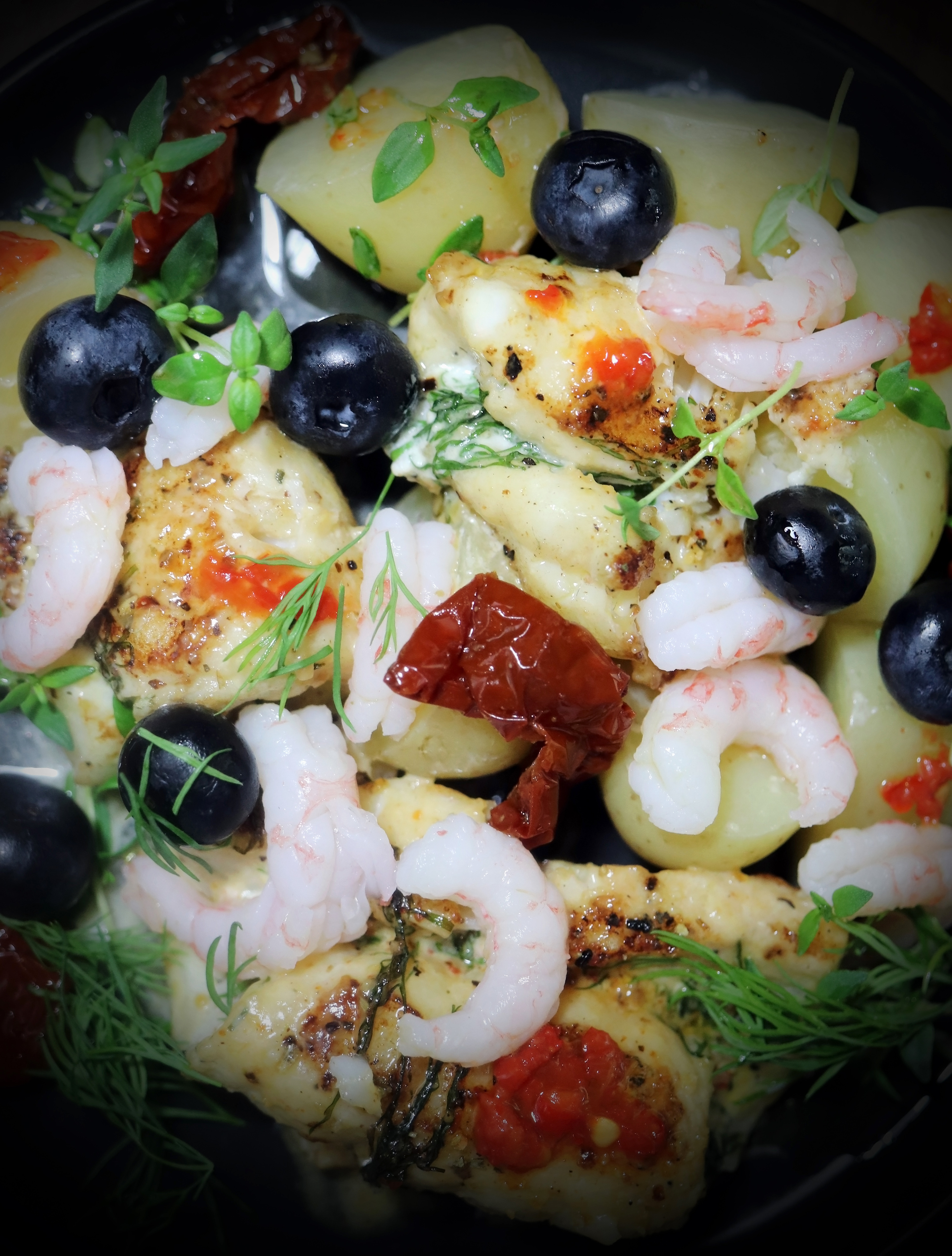 Delicious Fish With Cream Cheese Shrimp And Potatoes – Mighty Delicious ...